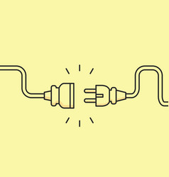 Electric plug power consumption ac symbol Vector Image