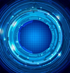 Abstract circle technology light blue background Vector Image