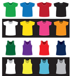 T-shirts and shirts different colors without Vector Image