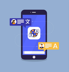 App translate language 10 Royalty Free Vector Image