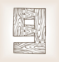 Sign language number 9 Royalty Free Vector Image