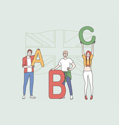 Learning english language concept Royalty Free Vector Image