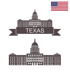 Calligraphic inscription american state texas Vector Image
