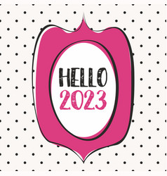 Number 4 with white polka dots on pastel pink Vector Image
