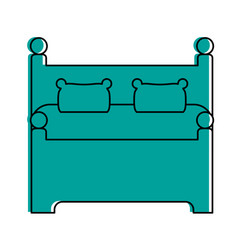 Bed topview icon image Royalty Free Vector Image