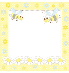 Bee frame Royalty Free Vector Image - VectorStock