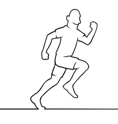 Running man hand drawn outline doodle icon Vector Image
