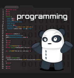 A programming code editor Royalty Free Vector Image