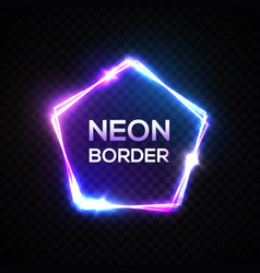 Neon sign template on transparent background Vector Image