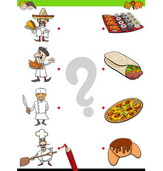 Match pictures educational game Royalty Free Vector Image