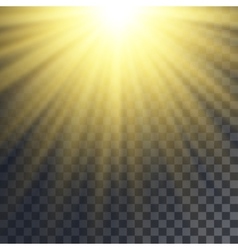 Glow light effect beam rays sunlight Royalty Free Vector