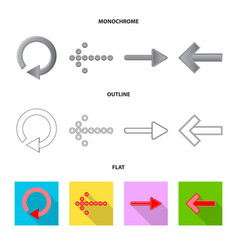 Design of element and arrow logo set Royalty Free Vector
