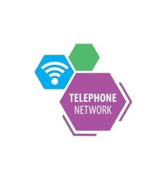 Wireless internet radio logo template with Vector Image