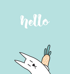 Cute Rabbit Cartoon Royalty Free Vector Image - VectorStock