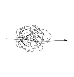 Confused process chaos line symbol tangled Vector Image