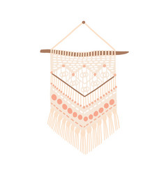 Macrame modern design wall Royalty Free Vector Image