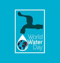World water day icon Royalty Free Vector Image