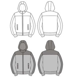 Hooded jacket Royalty Free Vector Image - VectorStock