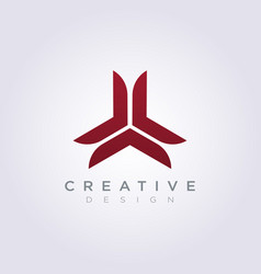 Abstract triangle decorative propeller design Vector Image