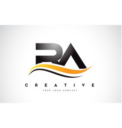 Ra r a letter logo design creative icon modern Vector Image