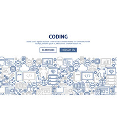 Website development banner programming technology Vector Image