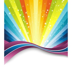 Rainbow banner template Royalty Free Vector Image