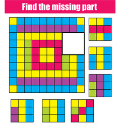 Children educational game find the missing piece Vector Image