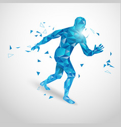 Running geometric concept design colour Royalty Free Vector