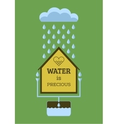 Rainwater collection Royalty Free Vector Image