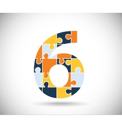 Number six Royalty Free Vector Image - VectorStock