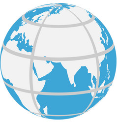 Red geometric world map Royalty Free Vector Image