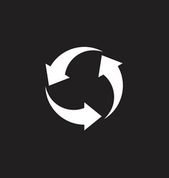 Three rotation arrow logo Royalty Free Vector Image