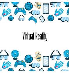 Virtual reality elements technology background Vector Image