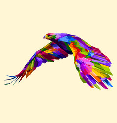 Colorful flying eagle Royalty Free Vector Image