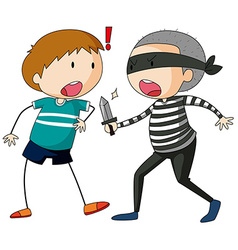 Robbery at the street Royalty Free Vector Image