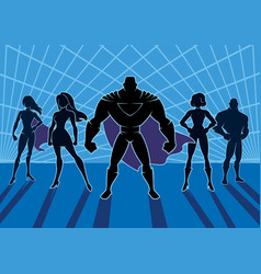 Superhero team assemble Royalty Free Vector Image