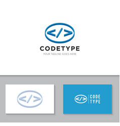 Modern code logo and icon design template Vector Image