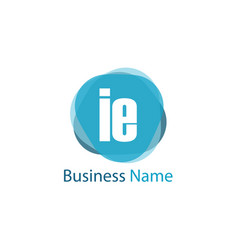 Initial letter ie logo template design Royalty Free Vector