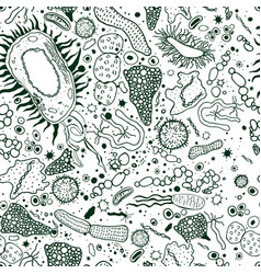 Microbiology seamless pattern Royalty Free Vector Image