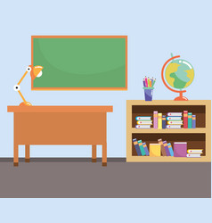 School world map cartoon Royalty Free Vector Image