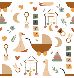 Seamless cute floral pattern Royalty Free Vector Image