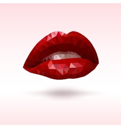Female lips with triangles Royalty Free Vector Image