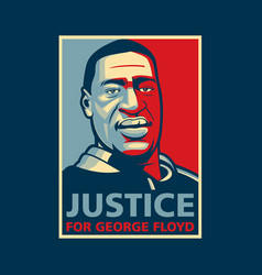 Justice for george floyd Royalty Free Vector Image