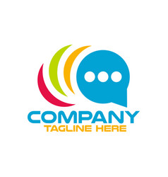 Modern smart chat logo Royalty Free Vector Image