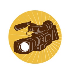 Recording sign icon red logo camera video Vector Image