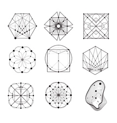 Sacred geometry signs collection Royalty Free Vector Image