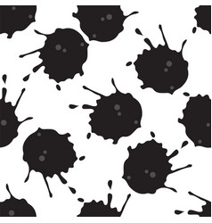 Dripping black oil blob set Royalty Free Vector Image