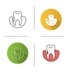 Human gum disease gums bleeding tooth prevention Vector Image