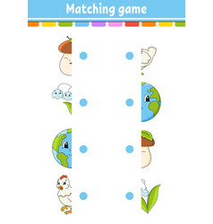 Educational children game matching for kids Vector Image
