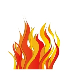 Flame fire hot red orange yellow icon Royalty Free Vector